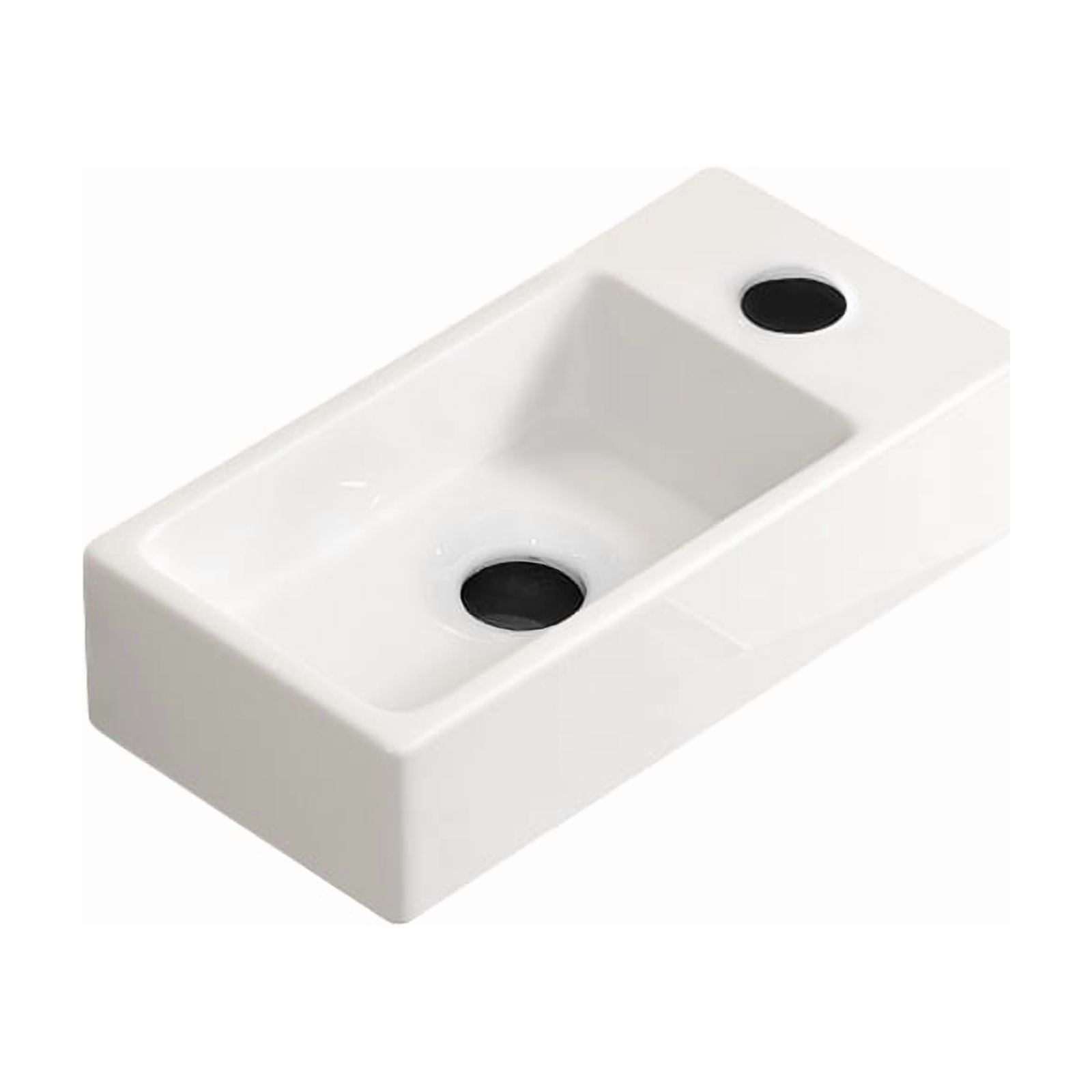 LiviNest Wall Mounted Bathroom Sink: Space-Saving Ceramic Basin for ...