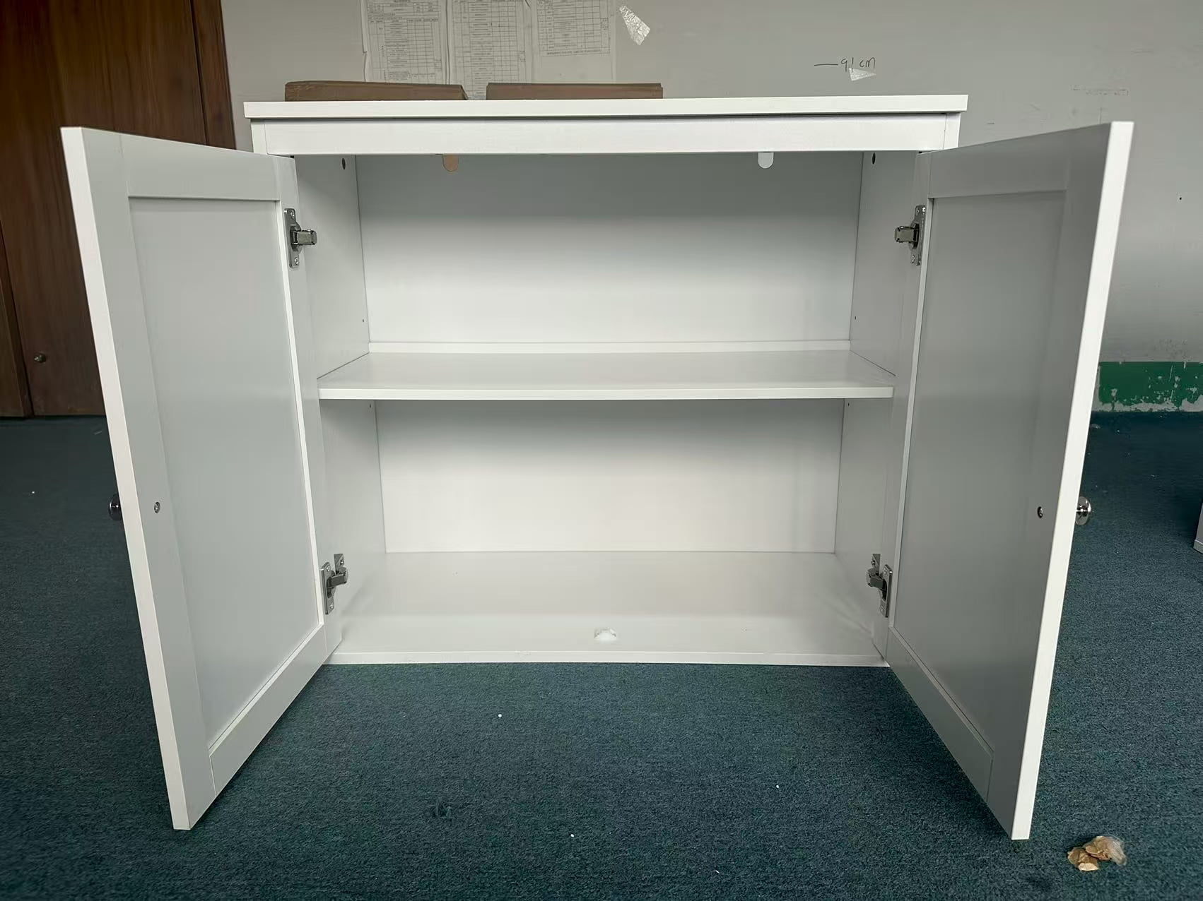 LiviNest White Storage Cabinet 2 Door with Adjustable Shelves & Anti ...