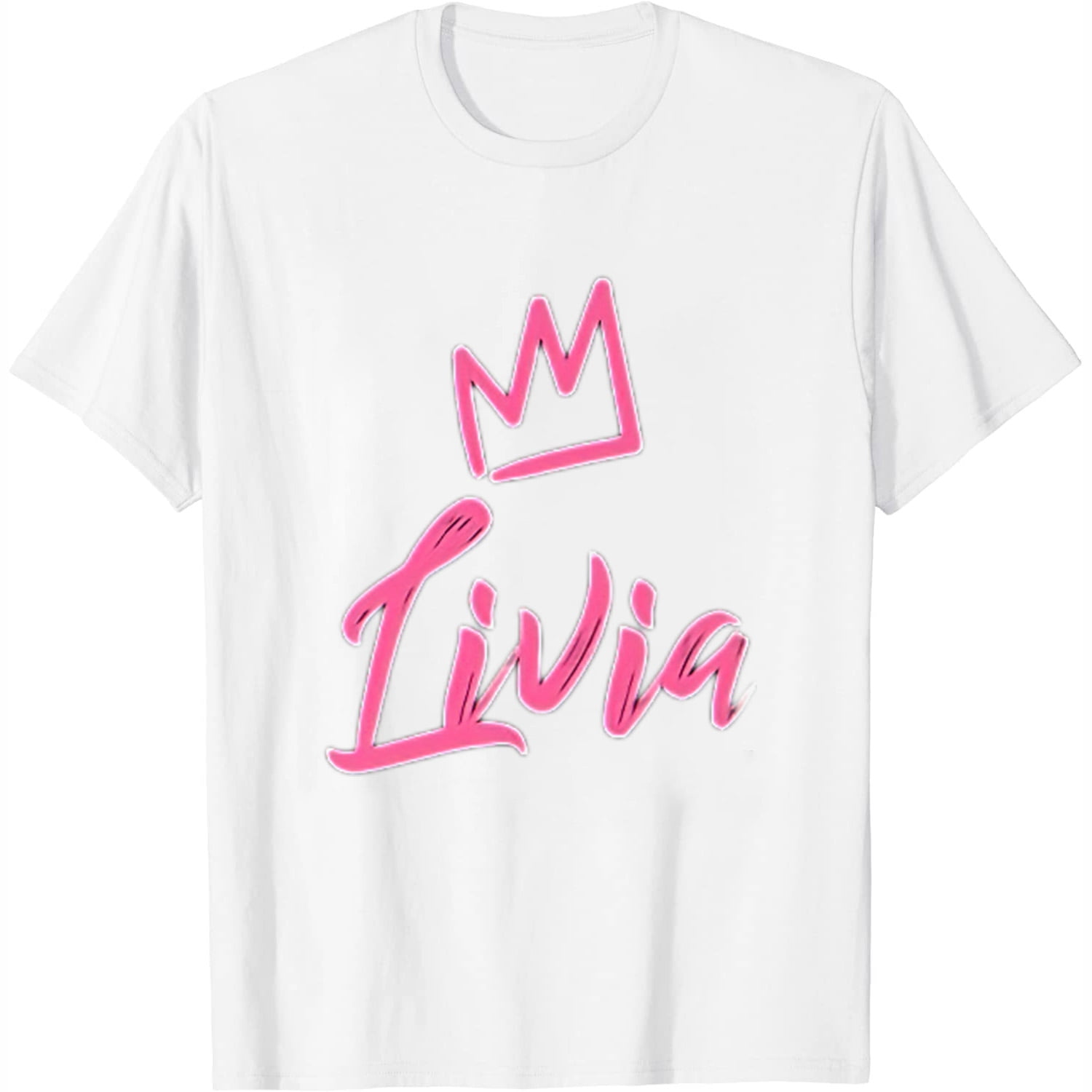 Livia the Queen / Pink Crown & Name for Women Called Livia T-Shirt ...