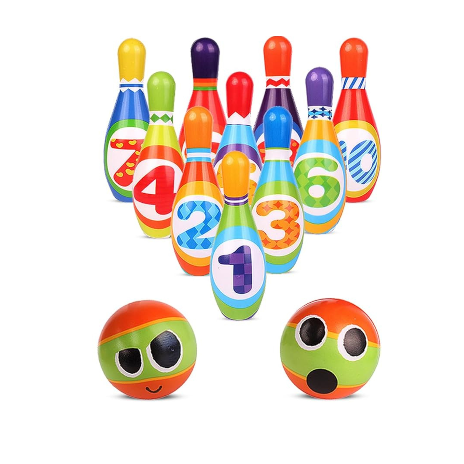 LivinVeluris Kids Bowling Set for Toddlers Ages 2-5 – Soft Foam Pins ...