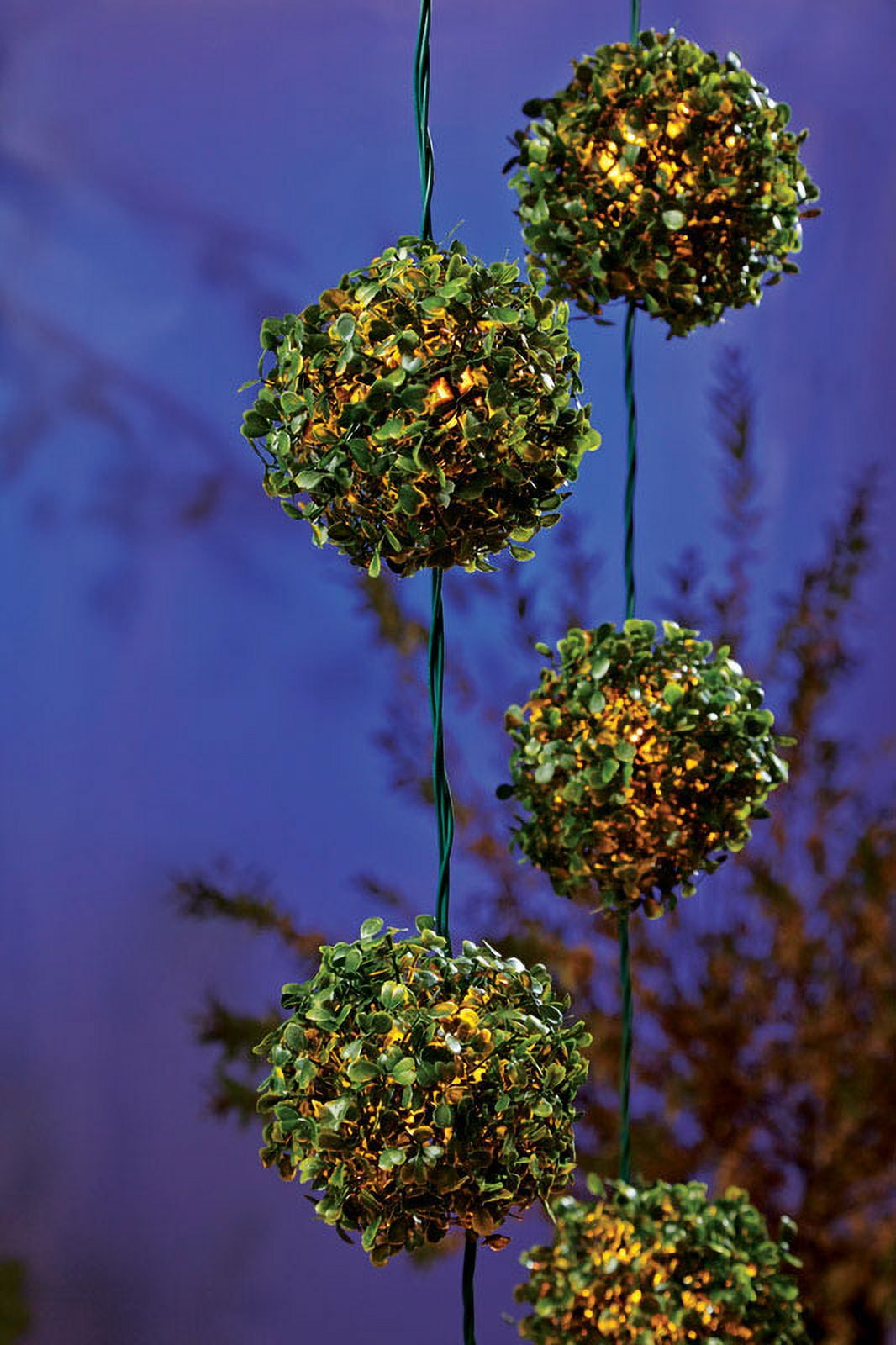 Living Accents 624GV11E Clear LED Topiary Ball Light Set, 7-1/2 ft ...