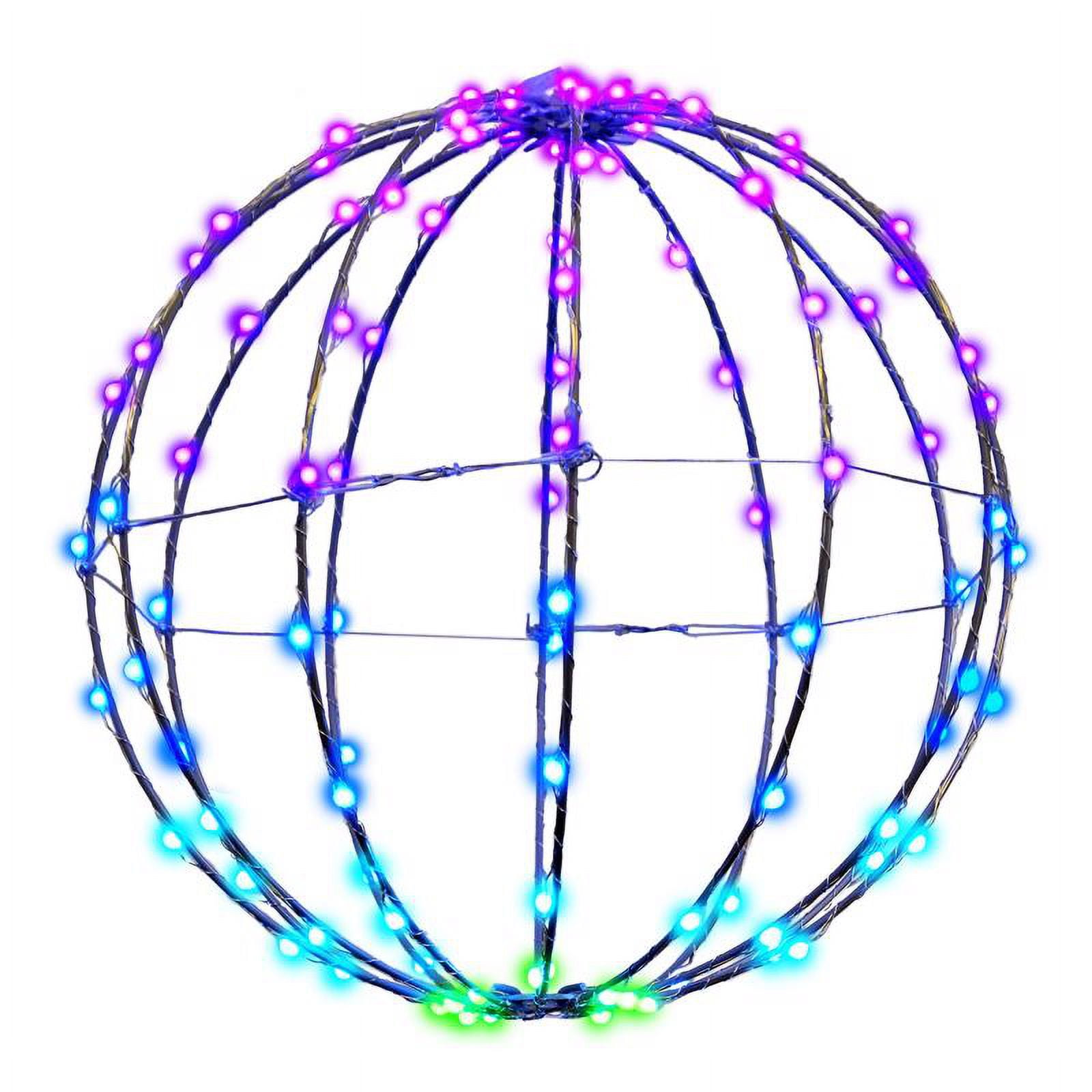 Living Accents 9002064 12 in. Iron Rgbw Sphere Outdoor Decoration ...