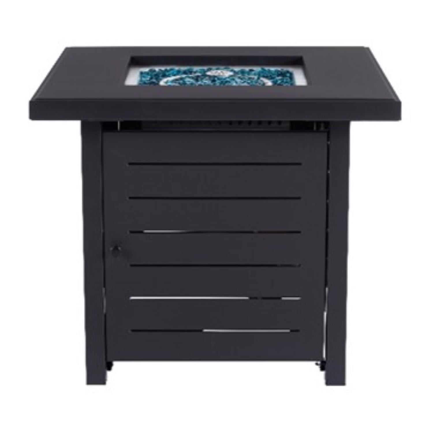 Living Accents Steel Square Propane Fire Pit Black 28" - Walmart.com