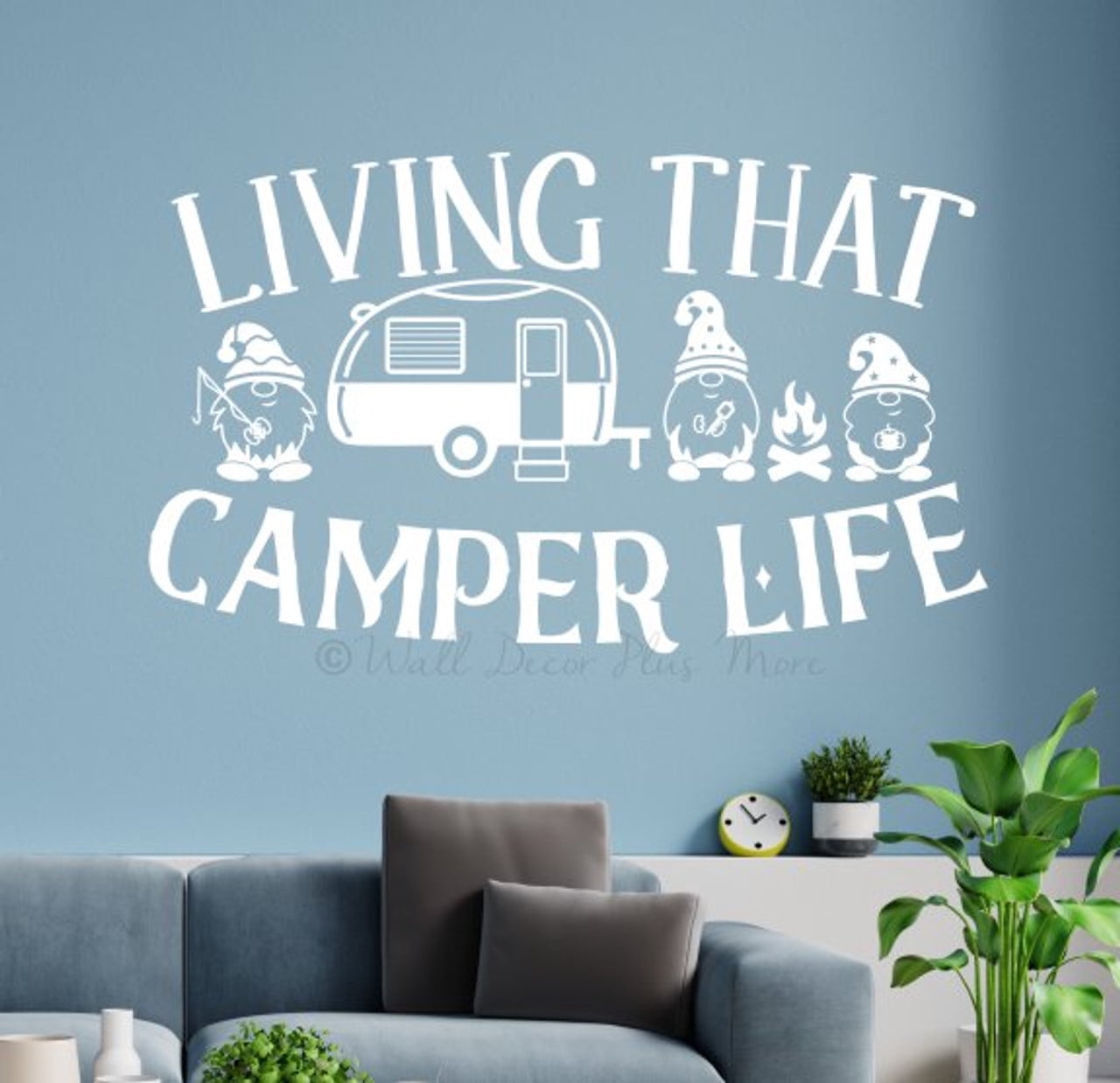 Living That Camper Life Gnomes Vinyl Camper Decals - Removable Wall ...