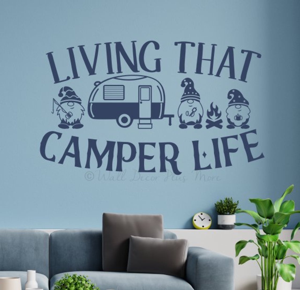 Living That Camper Life Gnomes Vinyl Camper Decals - Removable Wall ...