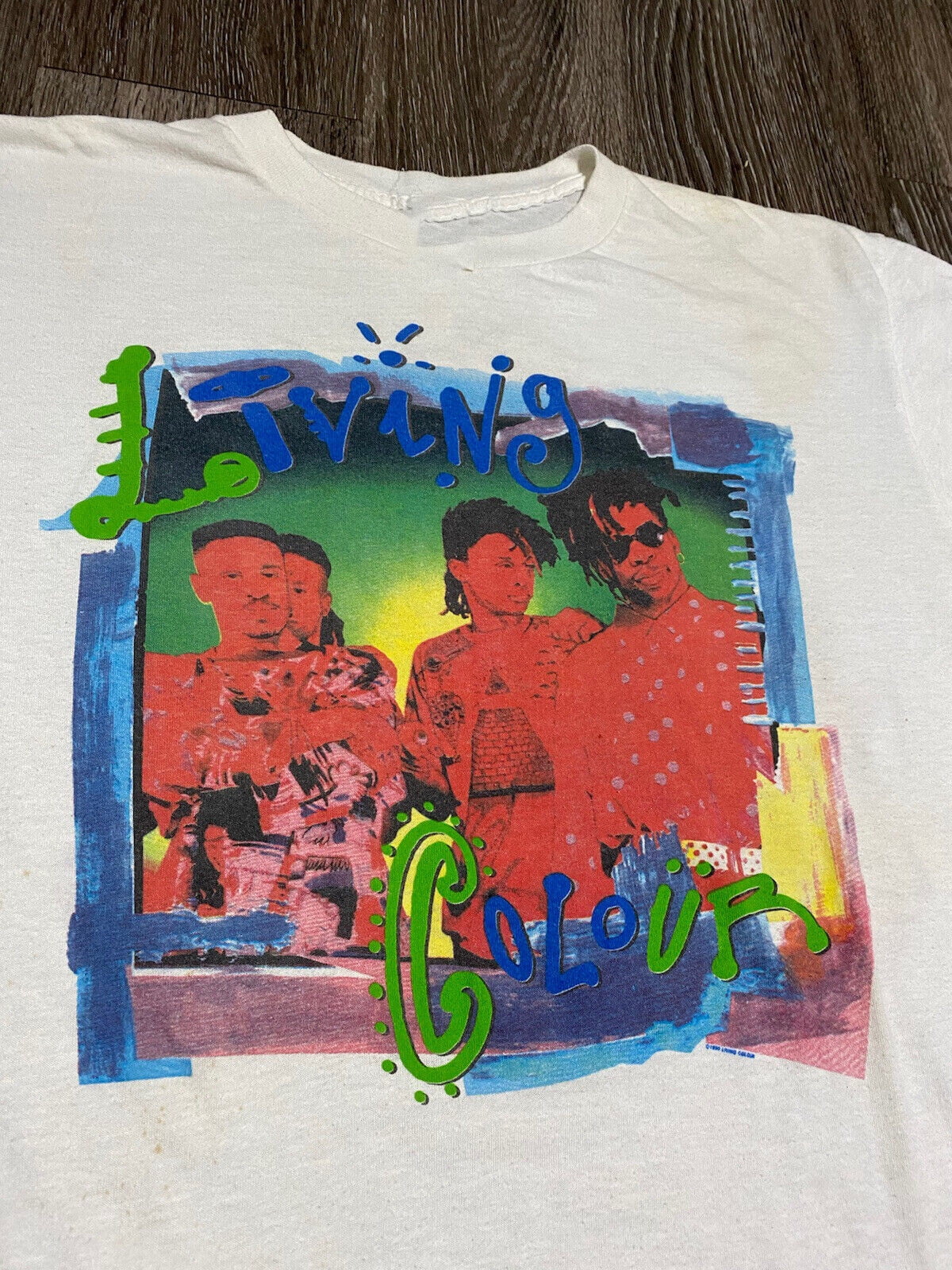 Living Colour Band T-Shirt Vivid Album 1989 Tour White All Size Shirt ...
