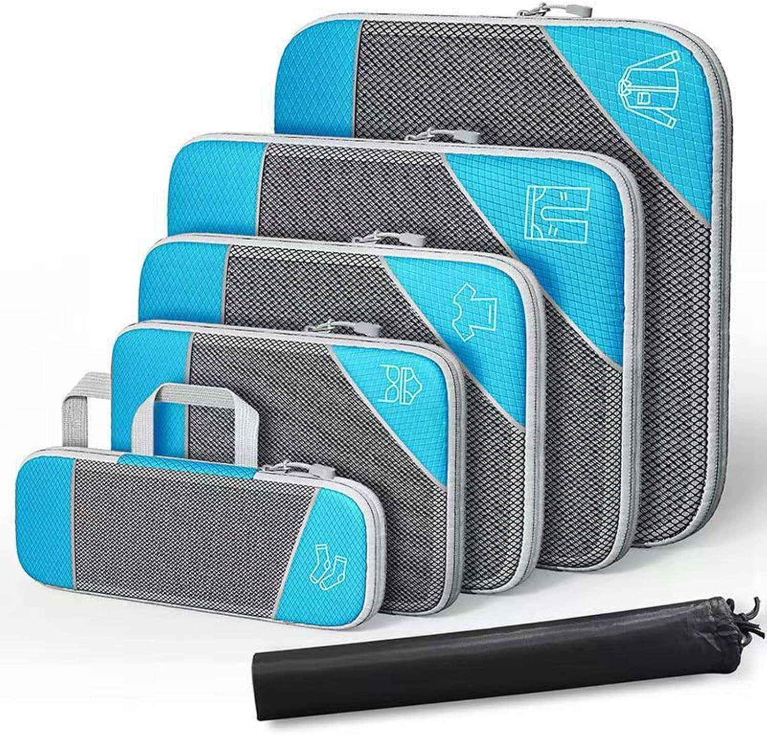 Living Compression Packing Cubes for Travel, Double Zip Compression ...