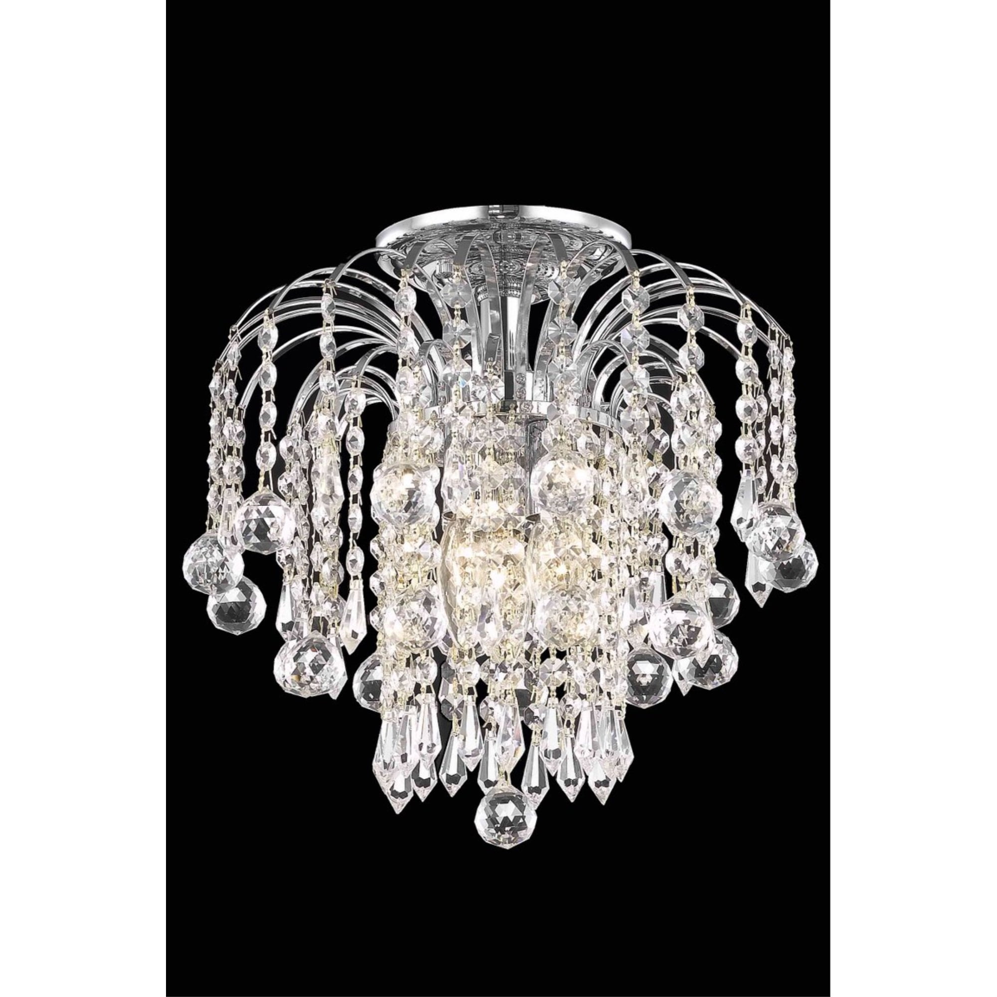 Living District Addison 3-Light Transitional Metal Flush Mount in ...