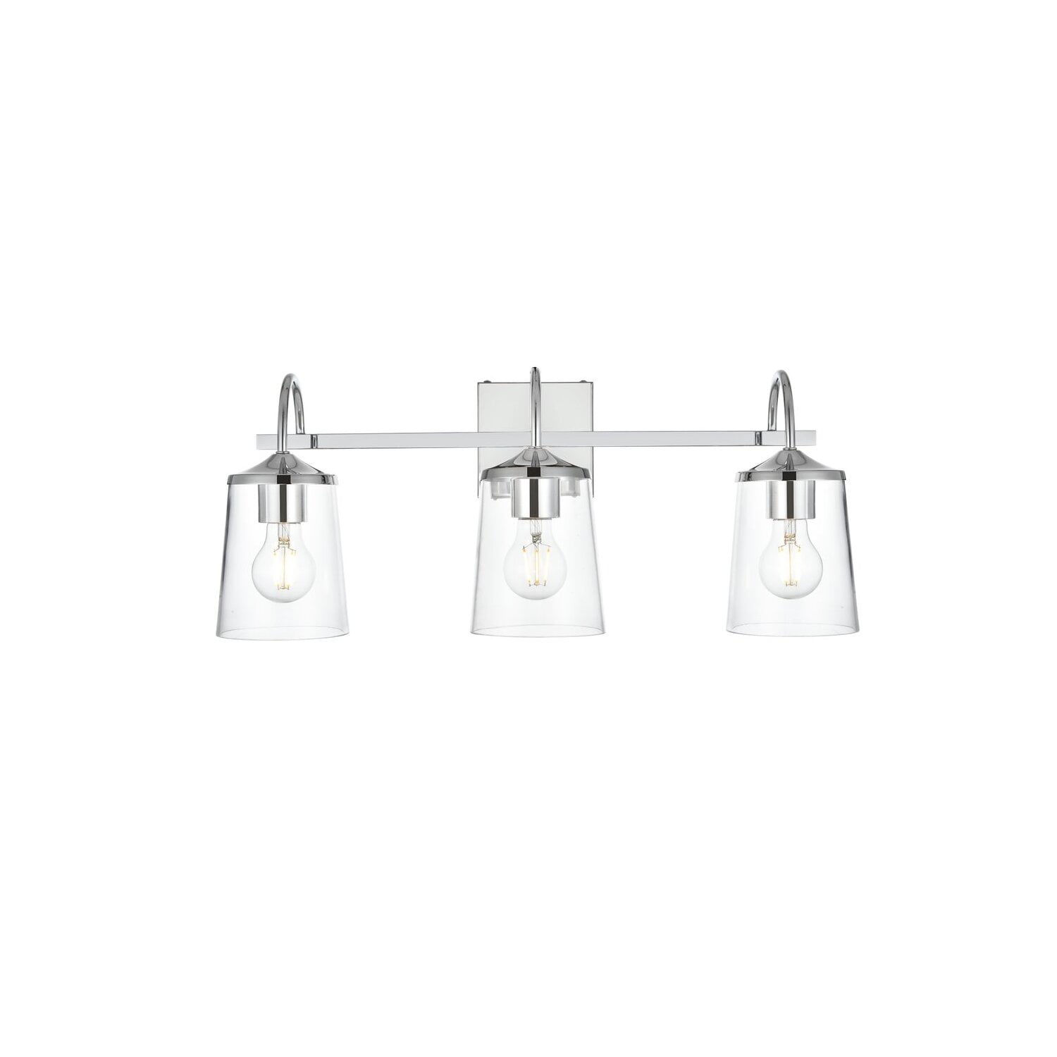 Living District Avani 3-Light Iron & Glass Bath Sconce in Chrome ...