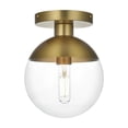 Living District Eclipse 8 Inch Flush Mount Clear Shade in Chrome ...