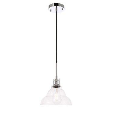 Living District Circa 1-Light Transitional Aluminum Pendant in Black ...