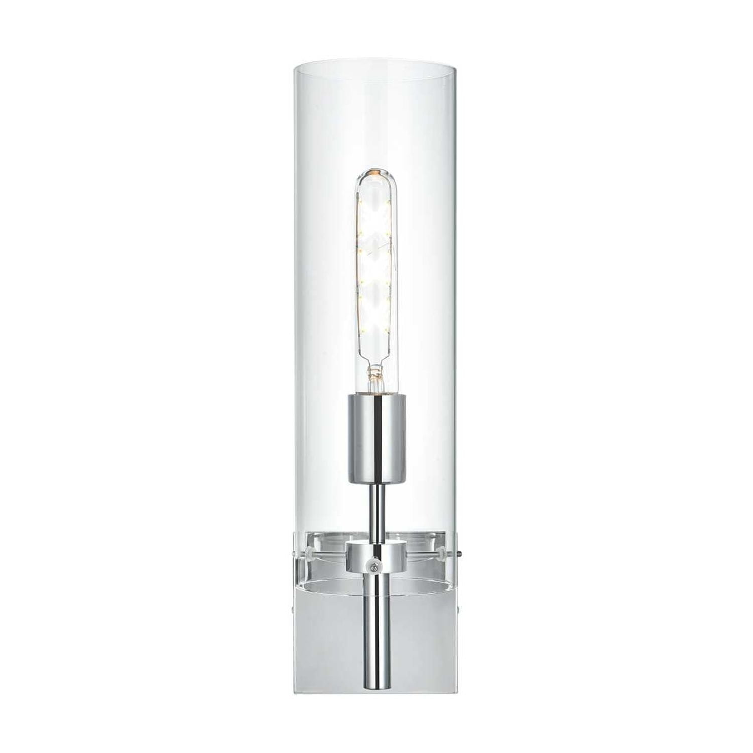 Living District Savant 4.5 Inch Wall Sconce Clear Shade in Chrome ...