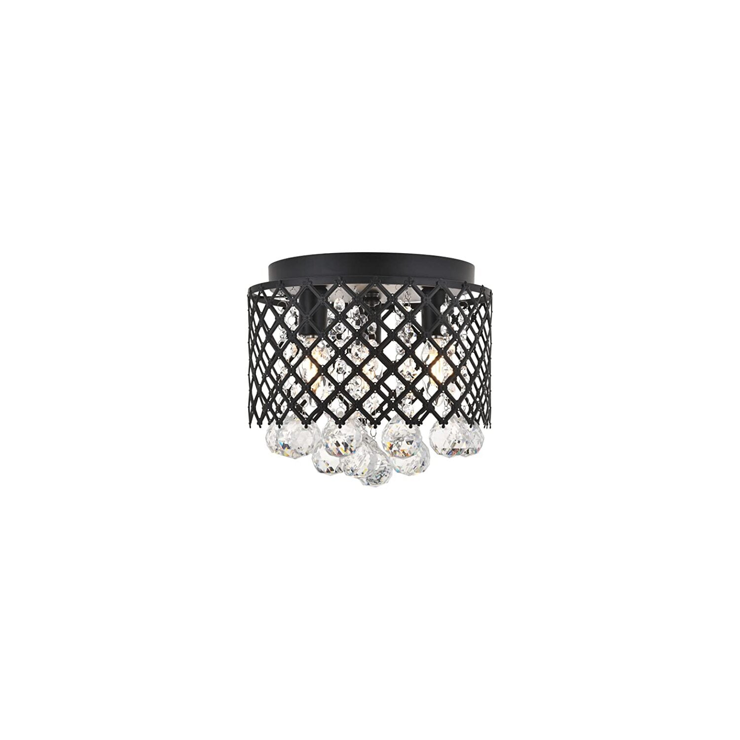 Living District Tully 3-Light Mid-Century Metal Flush Mount in Matte ...