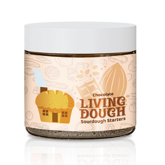 Living Dough - Chocolate Live Sourdough Starter Culture - Whole Wheat ...