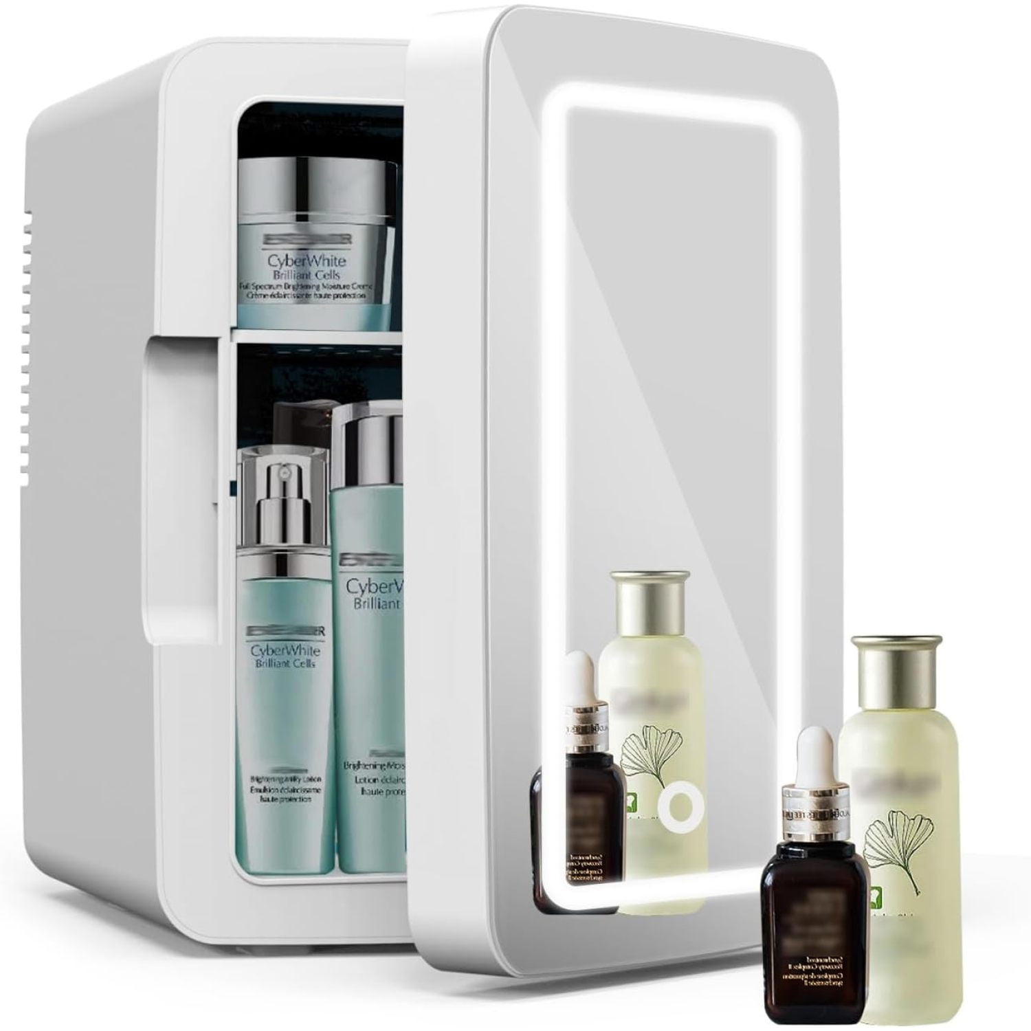 Living Enrichment Mini Fridge 6L Capacity, Skincare Fridge with Mirror ...