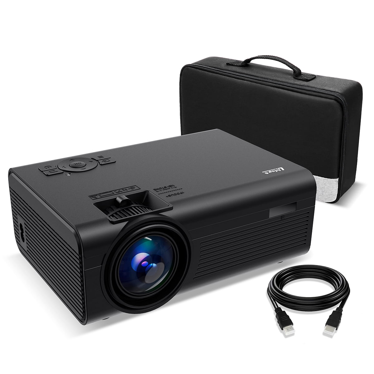 Living Enrichment Mini Projector, Full HD 1080p, Dual Speaker, 50000 ...