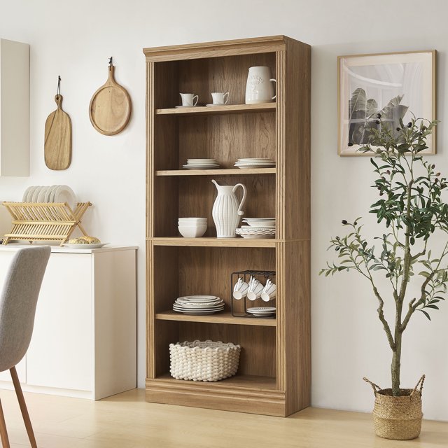 Living Essentials Corp. 72" Halston Standard 5-Tier Bookshelf ...