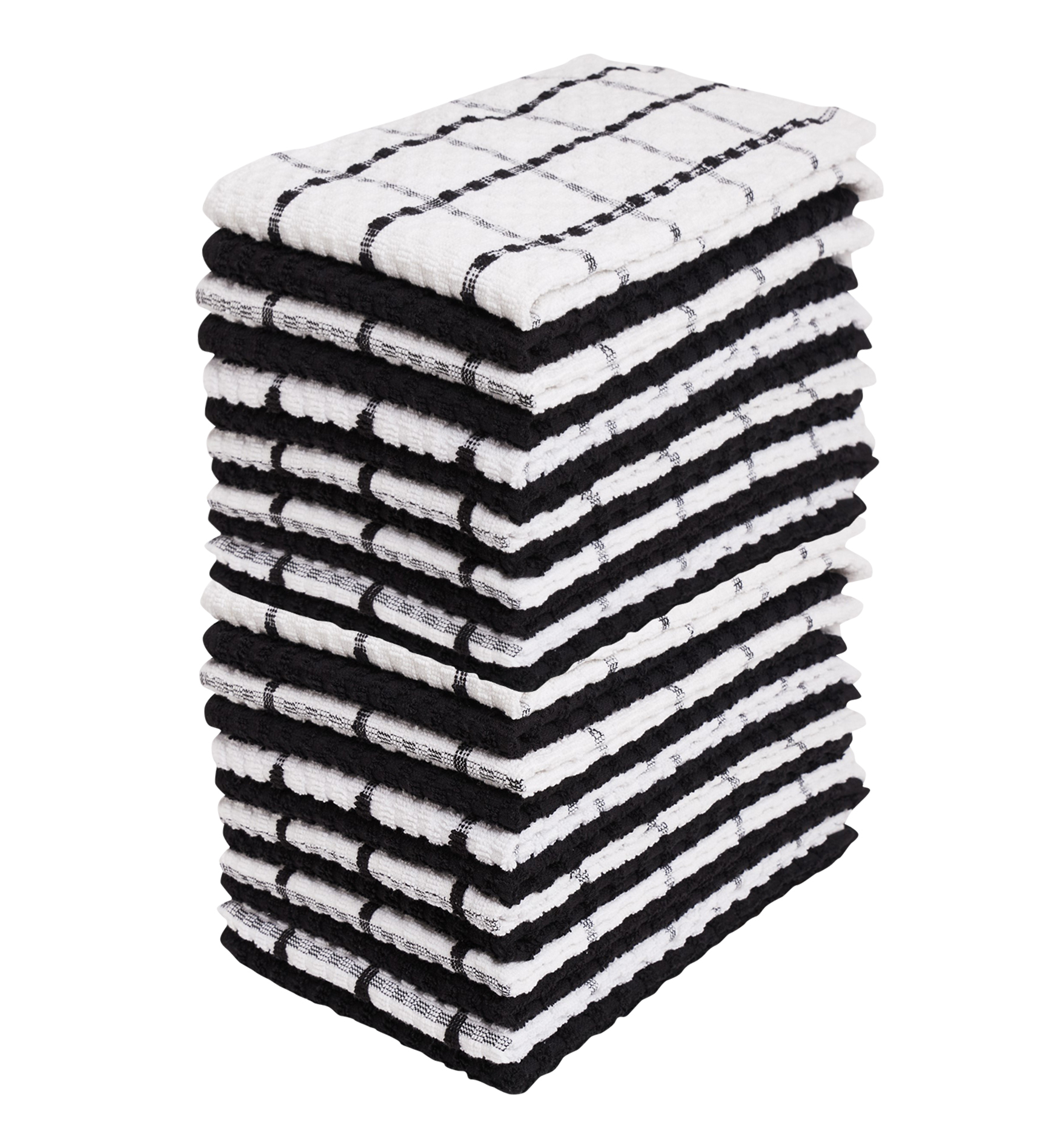 Mainstays Dobby Rice Weave Kitchen Towels, 15” x 25”, Set of 10, Soft ...