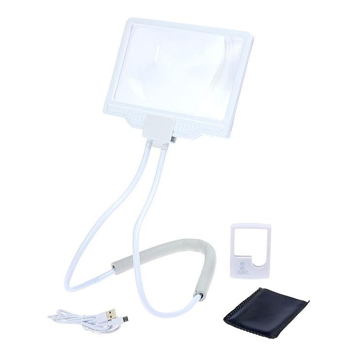 Living Glow Rechargeable 3X Large LED Page Magnifier for reading or ...