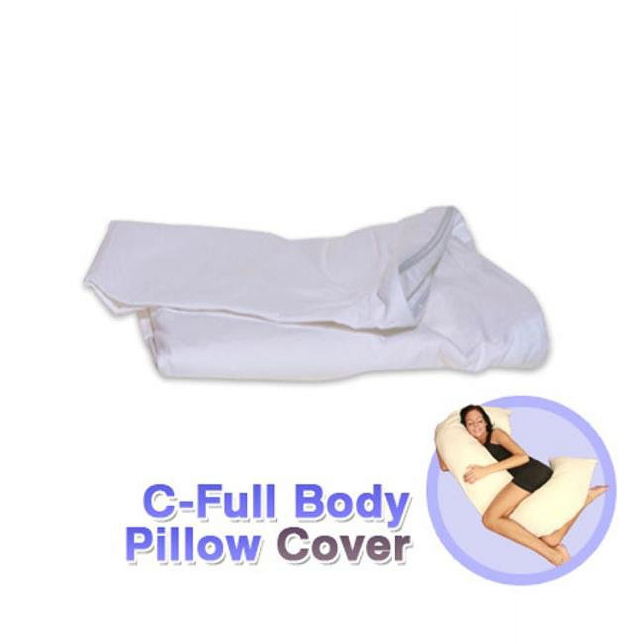 Living Healthy Products CPILC-002-01 C Full Body Pillow Cover in White ...