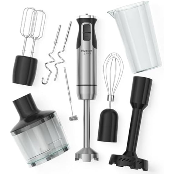 Living Immersion Hand Blender Full Set - 8 Speed Immersion Blender ...
