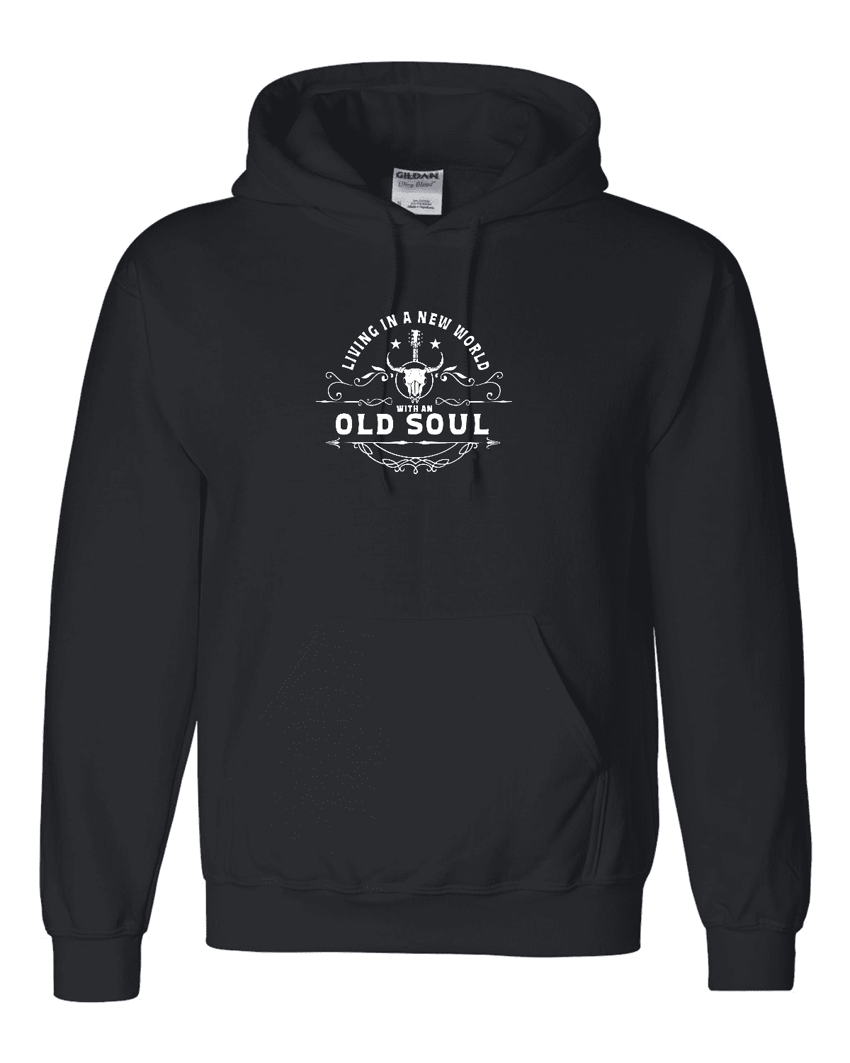 Living In A New World With An Old Soul Vintage Retro Art Graphic Hoodie ...