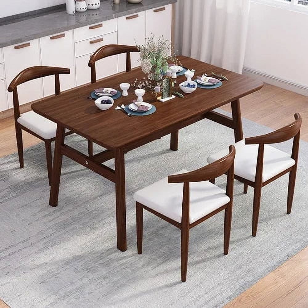 Living Industrial Dining Table 4 Chairs Rectangle 4 Chair Service ...