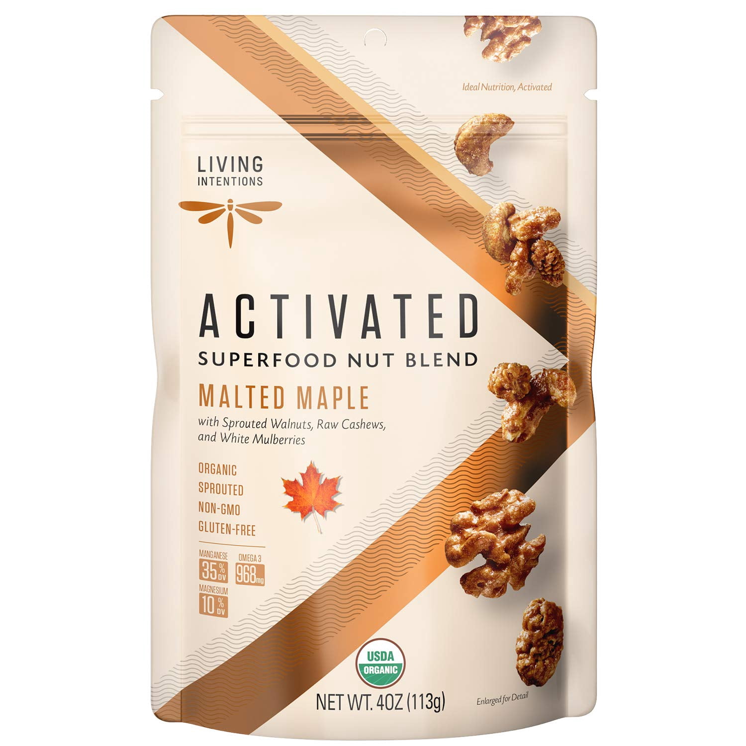 Living Intentions Sprouted Organic Nut Blend- NSD3 Malted Maple- NonGMO - Gluten Free - Vegan ...