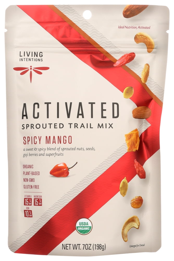 Living Intentions Trail Mix - Organic - Sprouted - Mango Goji Fire, 7 ...