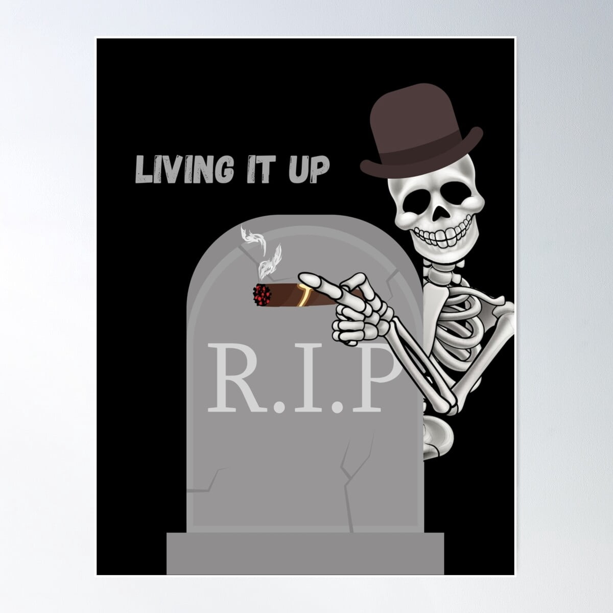 Living It Up In Death Poster Wall Art, Modern Wall Decor For Living ...