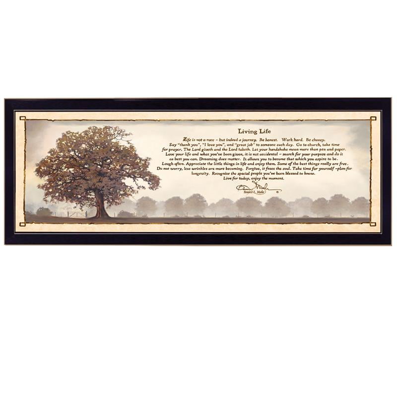 Living Life By Bonnie Mohr Printed Framed Wall Art Wood Multi-Color ...
