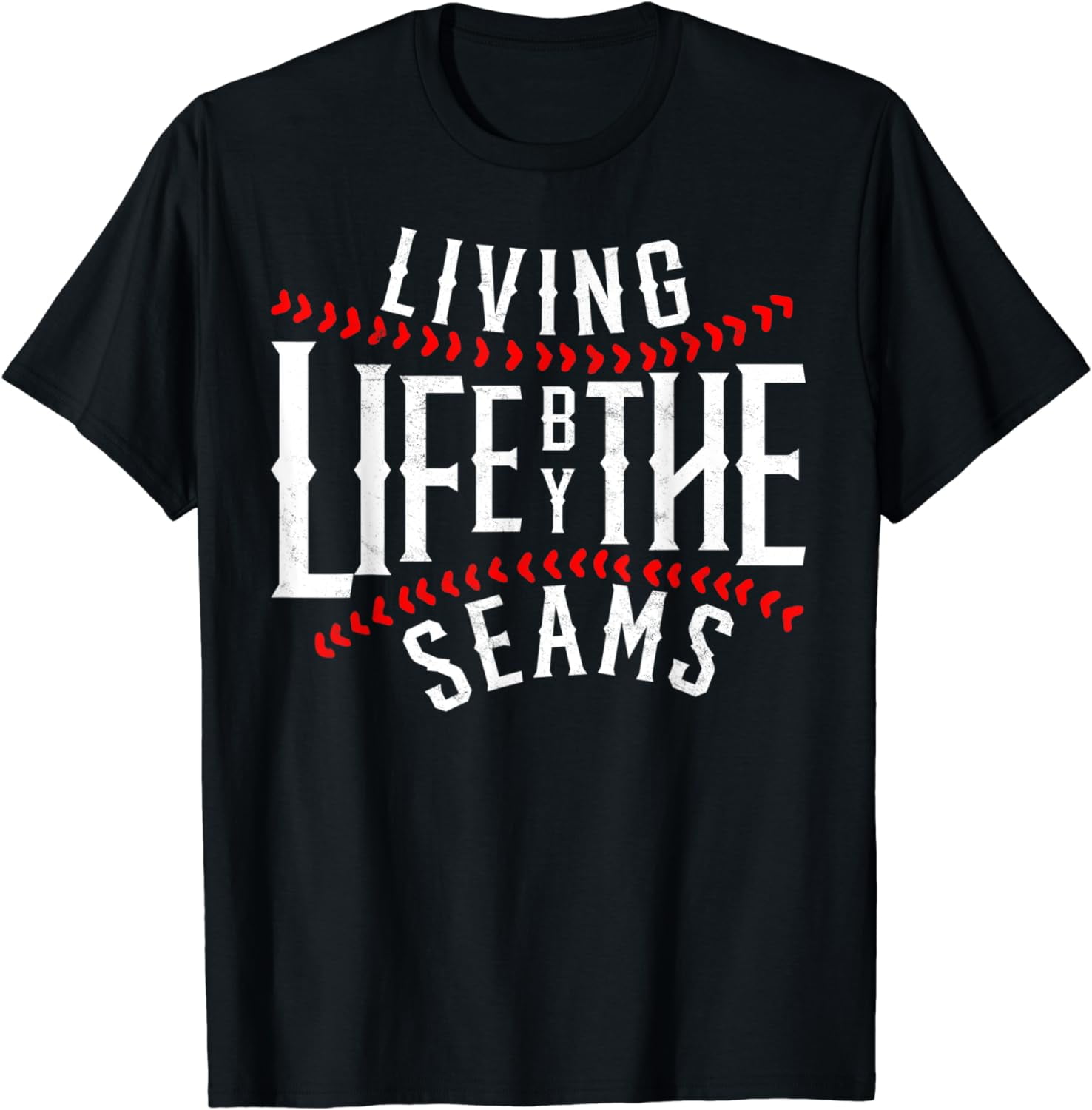 Living Life By The Seams Baseball Softball Shirt Season - Walmart.com