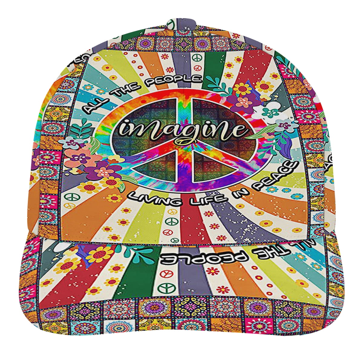 Living Life In Peace Hippie baseball cap hat - Walmart.com