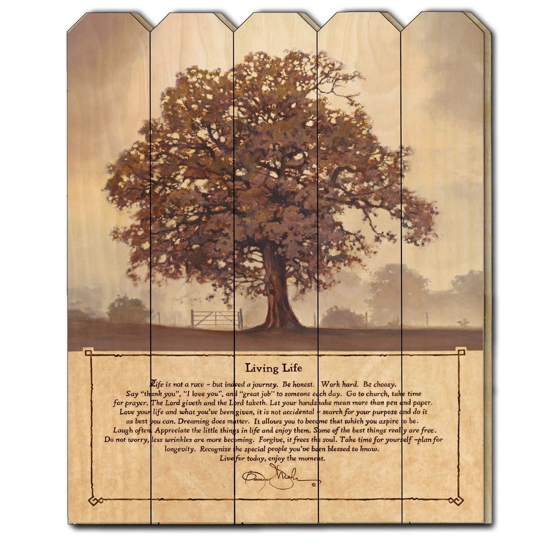 Living Life by Bonnie Mohr Printed Framed Wall Art Wood Multi-Color ...