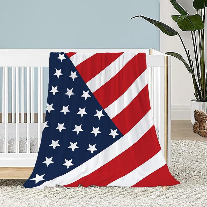 Living Patriotic Throw Blanket 4th of July Memorial Day Fourth of July ...