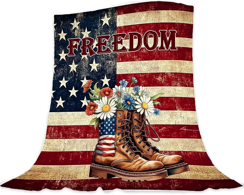 Living Patriotic Throw Blanket Kids Small 4th of July Memorial Day ...