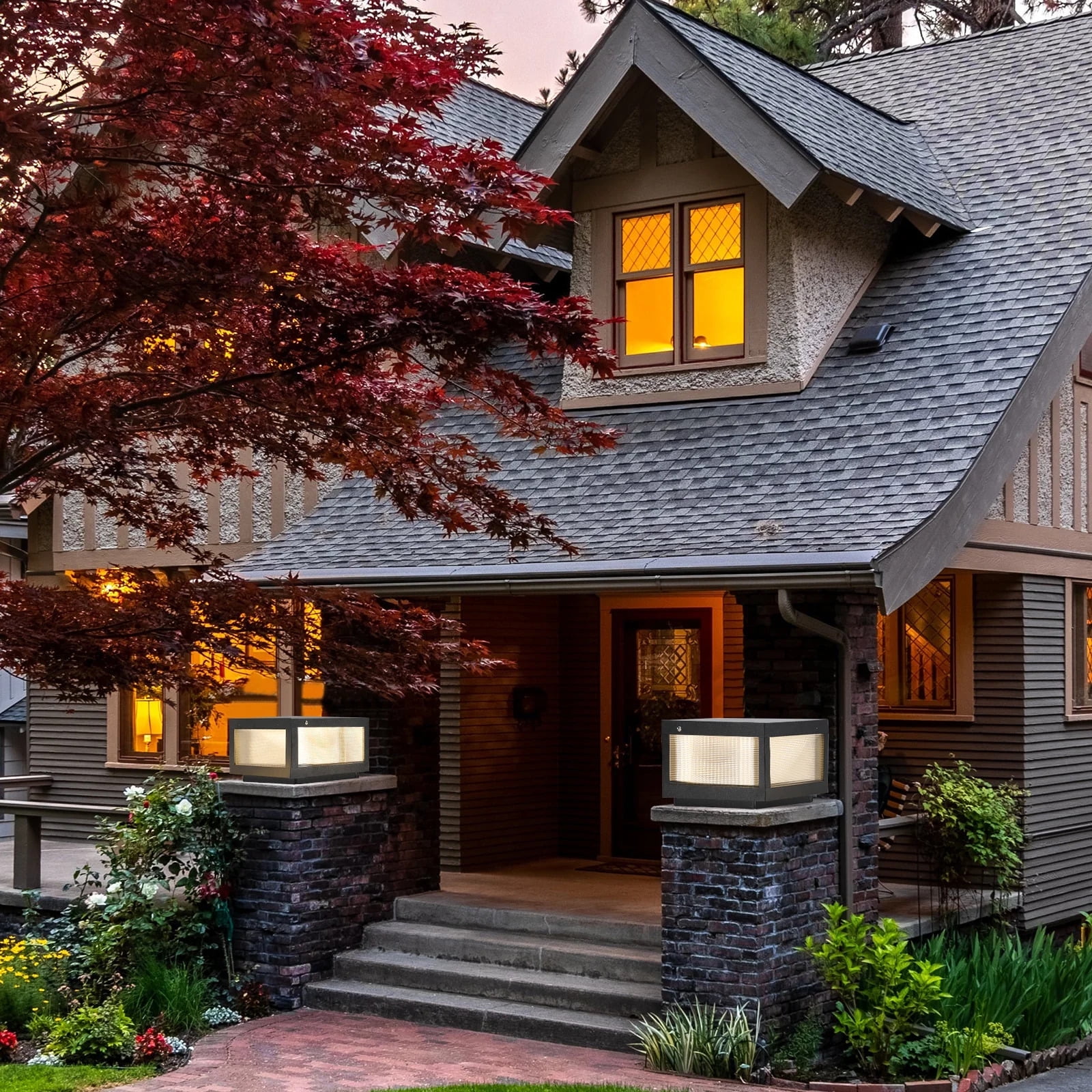 Living Pavilion Solar Wall Lamp With Dimmable LED, 2 pack - Walmart.com