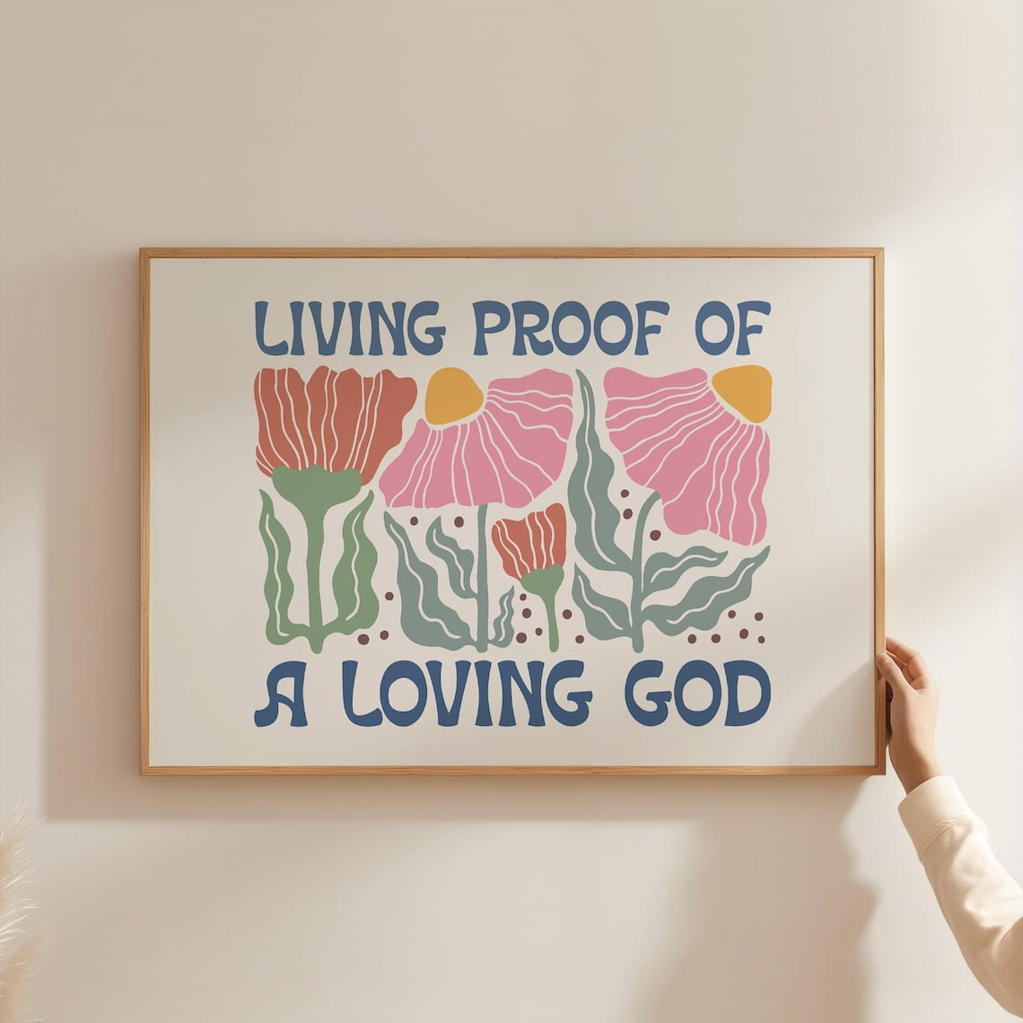 Living Proof Of A Loving God Poster, Retro Christian Posters, Bible ...