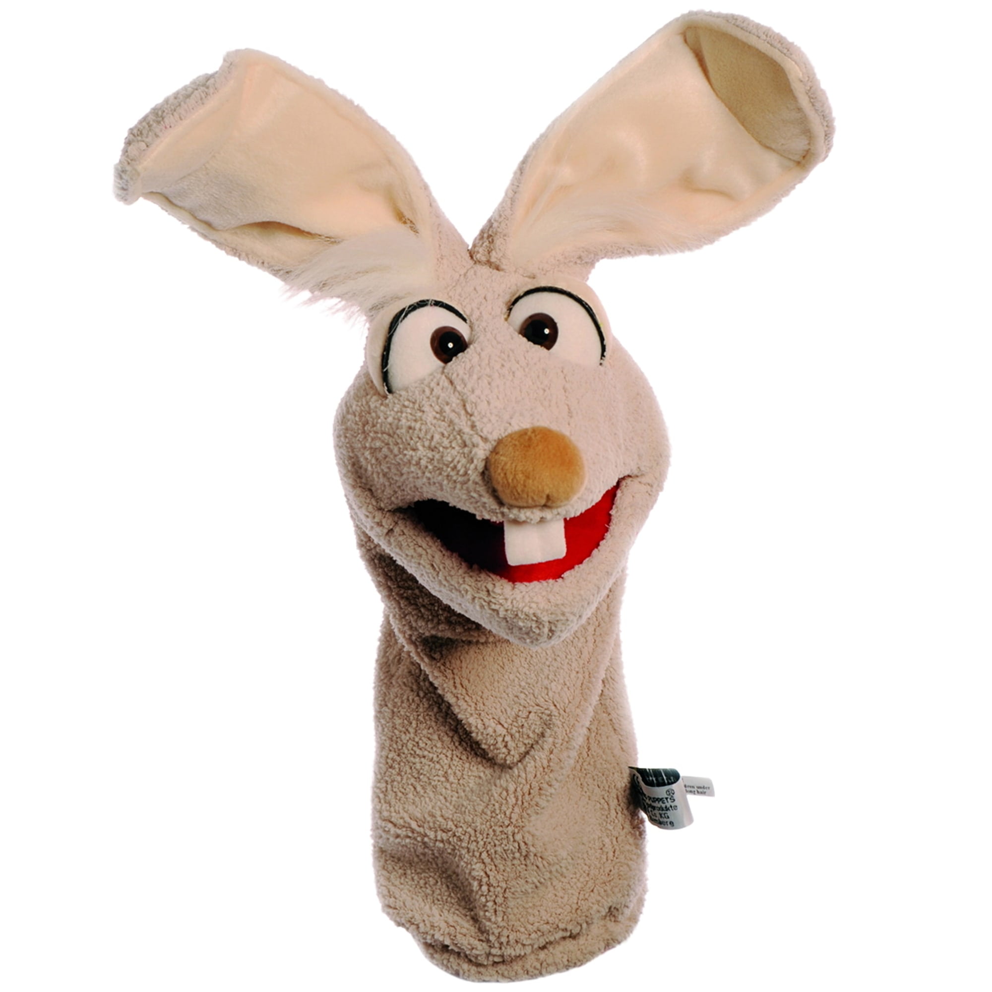 Living Puppets: Fred The Rabbit - 17" Cream Plush Hand Puppet, Handmade ...