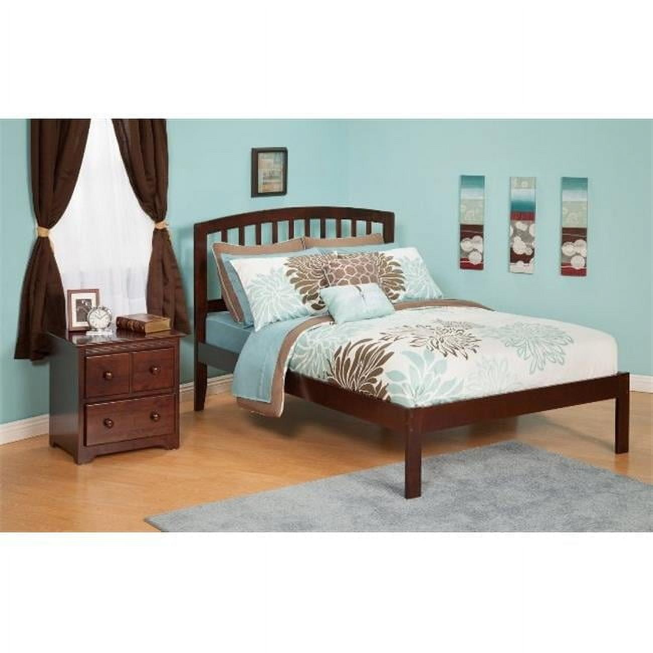 Living Quarters Adult Queen Size Panel Bed with Storage, Black ...