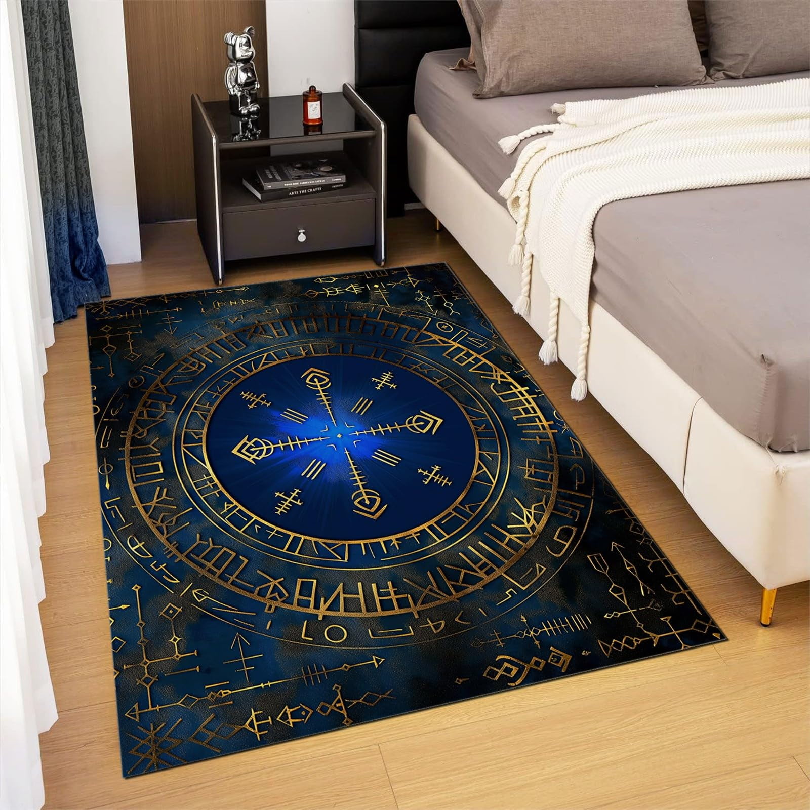 Living Room Area Rugs, Viking Art Symbols Rugs For Bedroom, Traditional ...