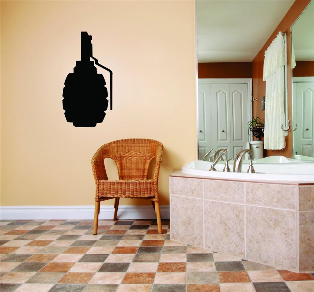 Living Room Art Grenade Silhouette 10x30" - Walmart.com