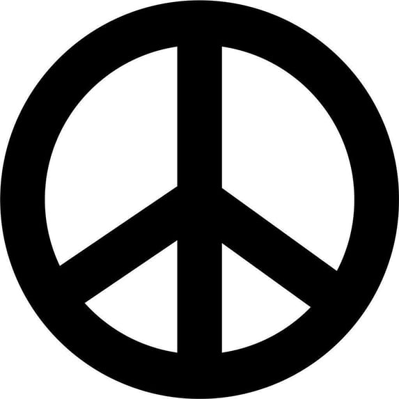 Living Room Art Peace Sign Symbol 7"X7" - Walmart.com