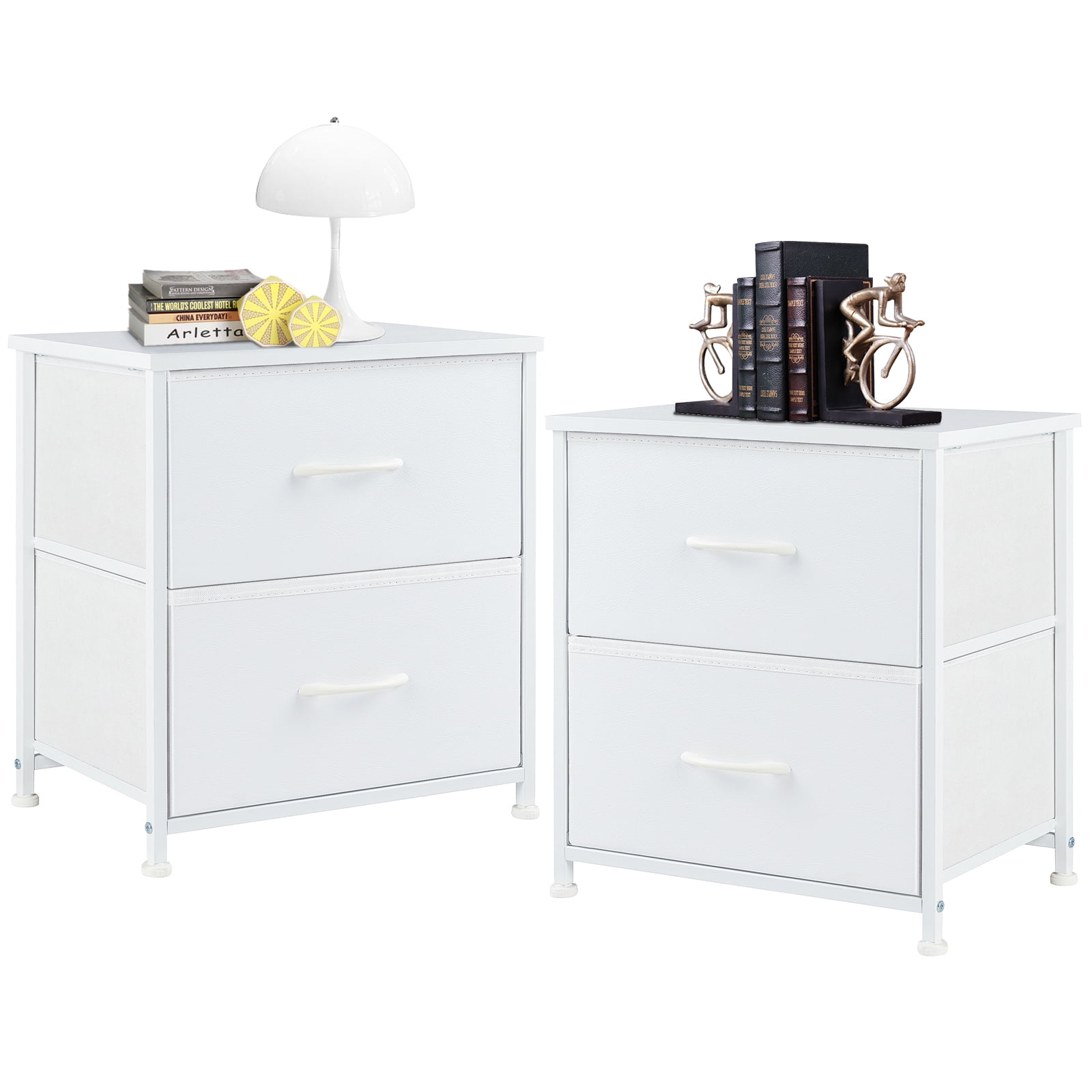 Living Room Cabinet Layers Set of 2 Fabric Drawers Beside Nightstand ...