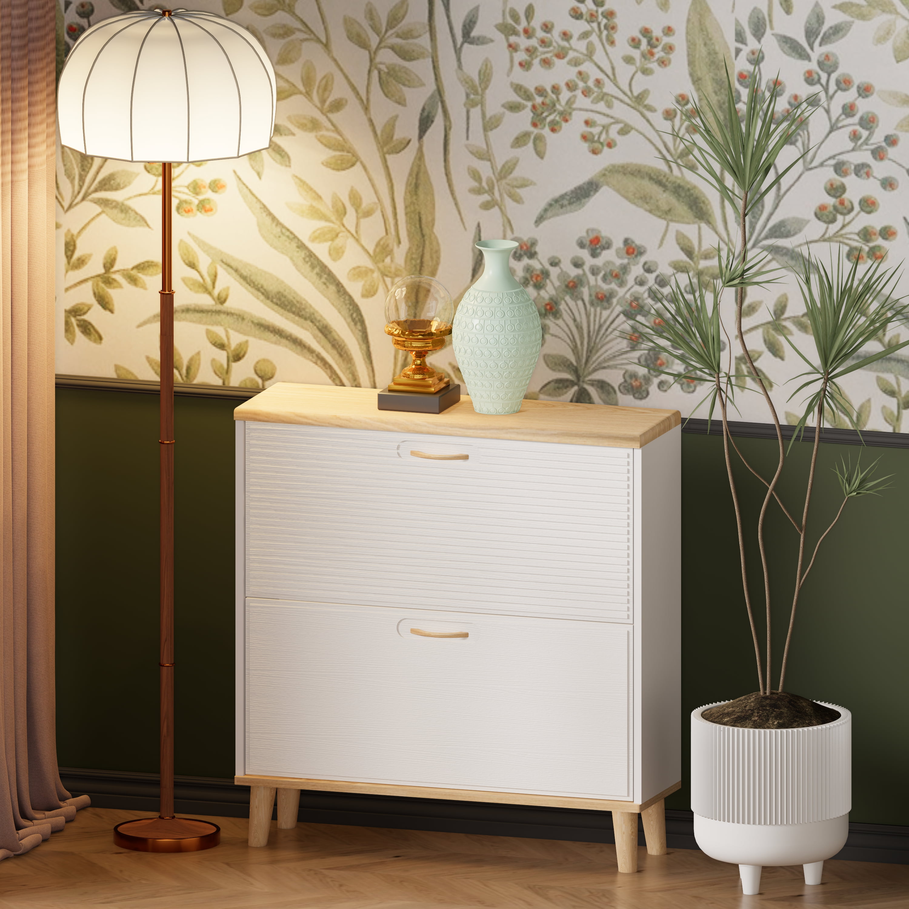 Living Room Cabinets Shoes Storage Cabinet for Entryway,Narrow Shoe ...