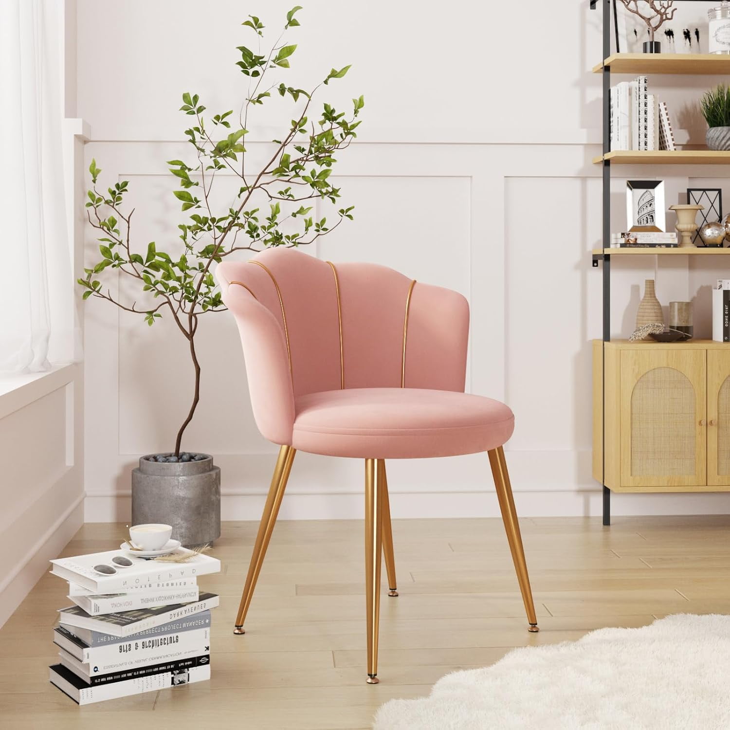 Living Room Chairs, Mid Century Modern Accent Chair, Upholstered Velvet ...