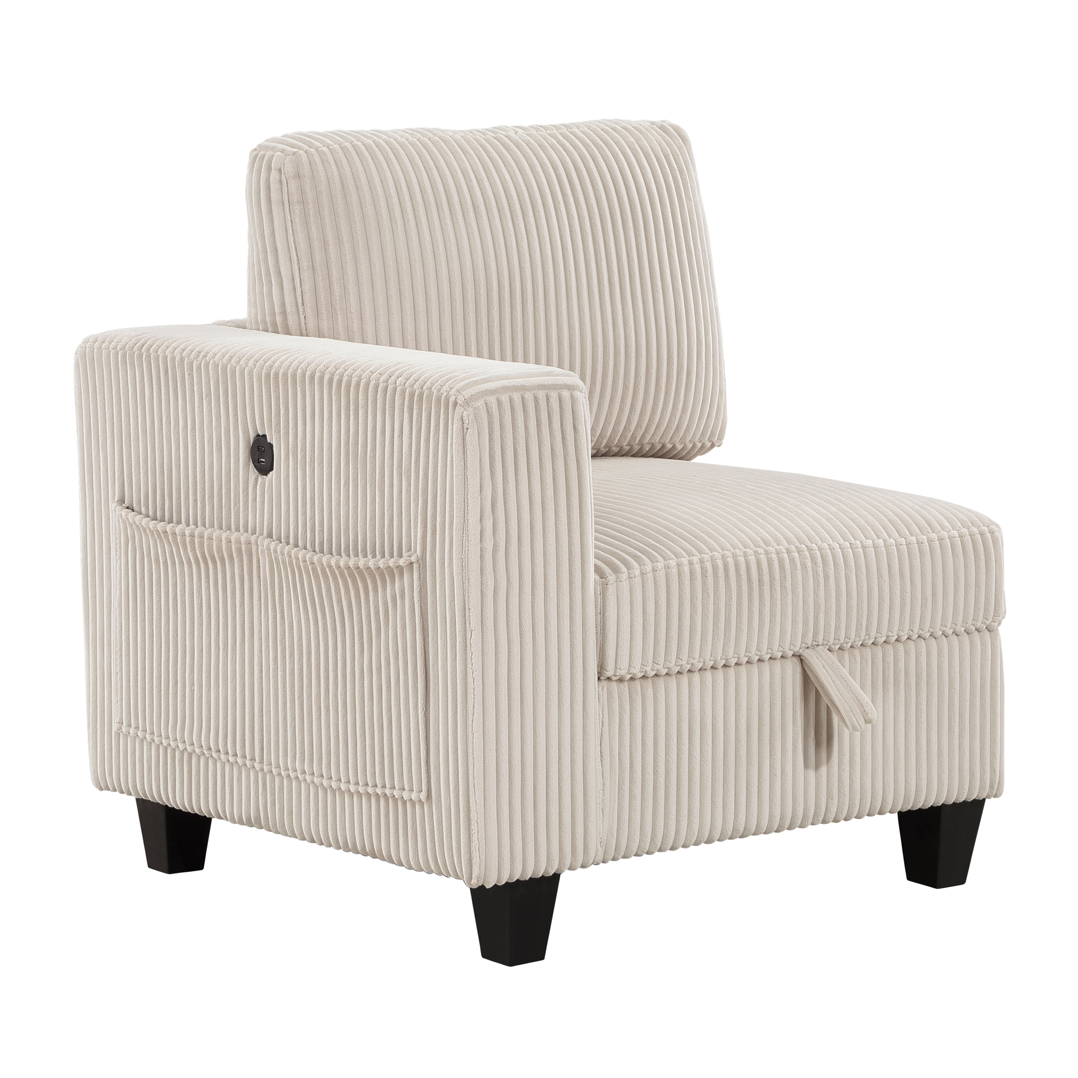 Living Room Chairs Modern Living Room Furniture 1pc Beige Chair with ...