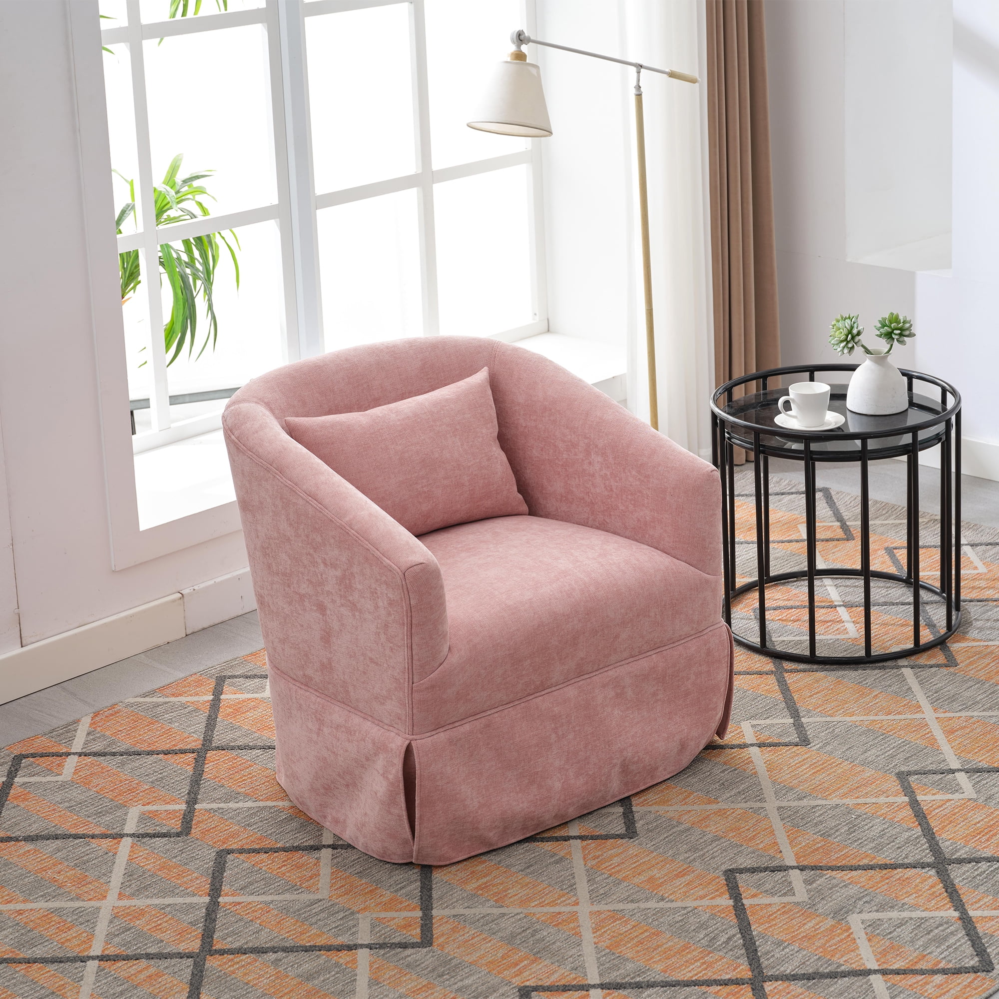 Living Room Chairs, Single Sofa With 360 Degree Rotating Base, 300 Lbs ...