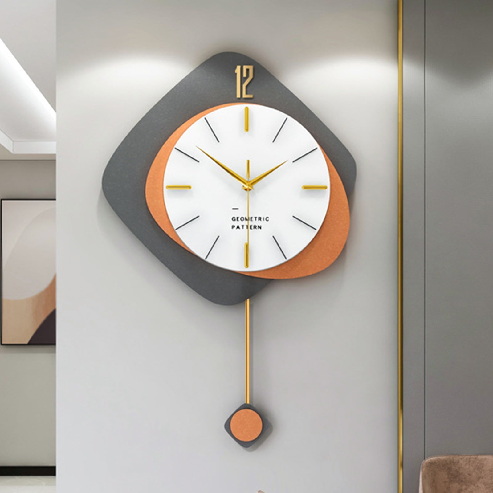 Living Room Clocks, Large Wall Clock, Silent Wall Clock, Decorative ...