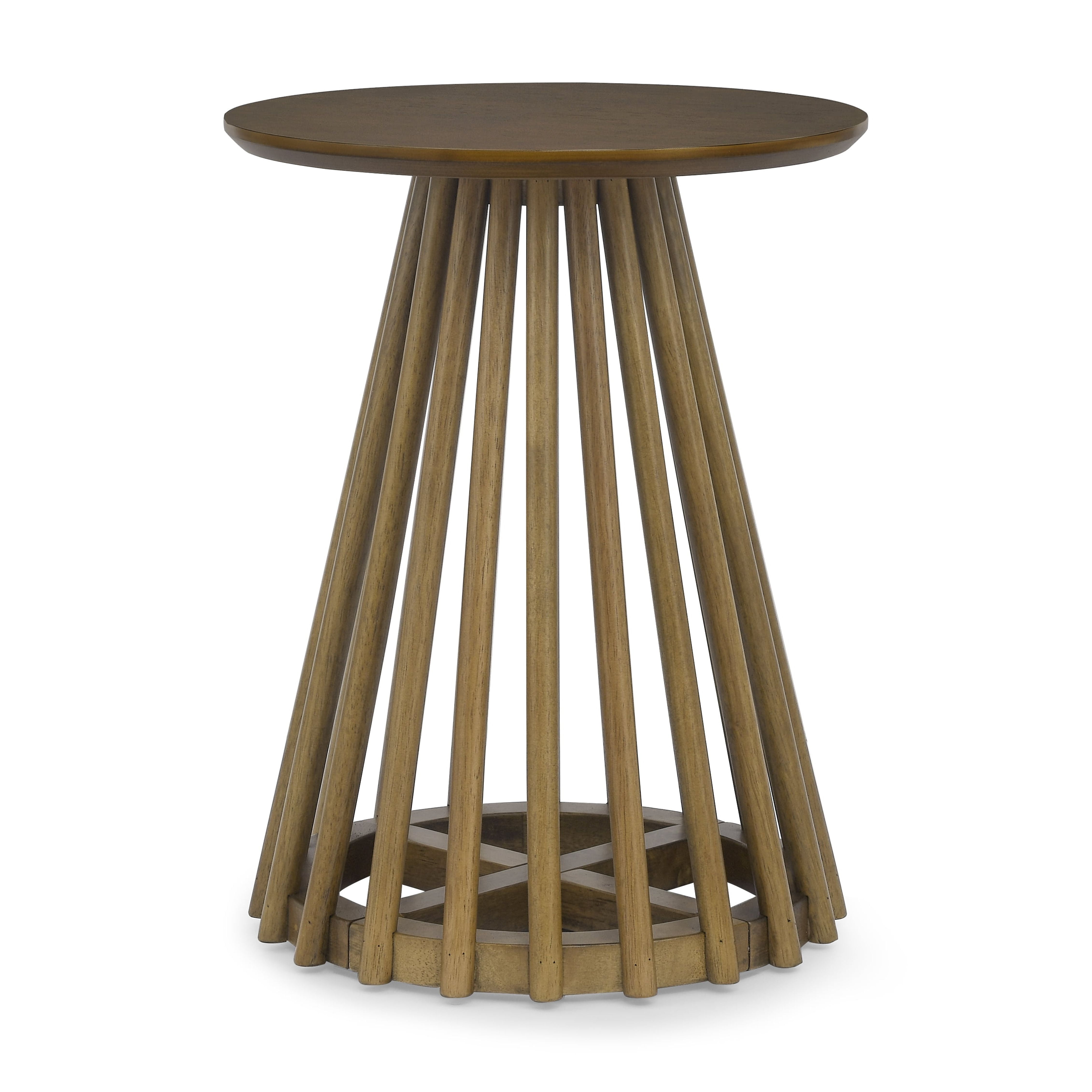 Living Room Coffee Table, Round Coffee Table With Round Birch Top ...